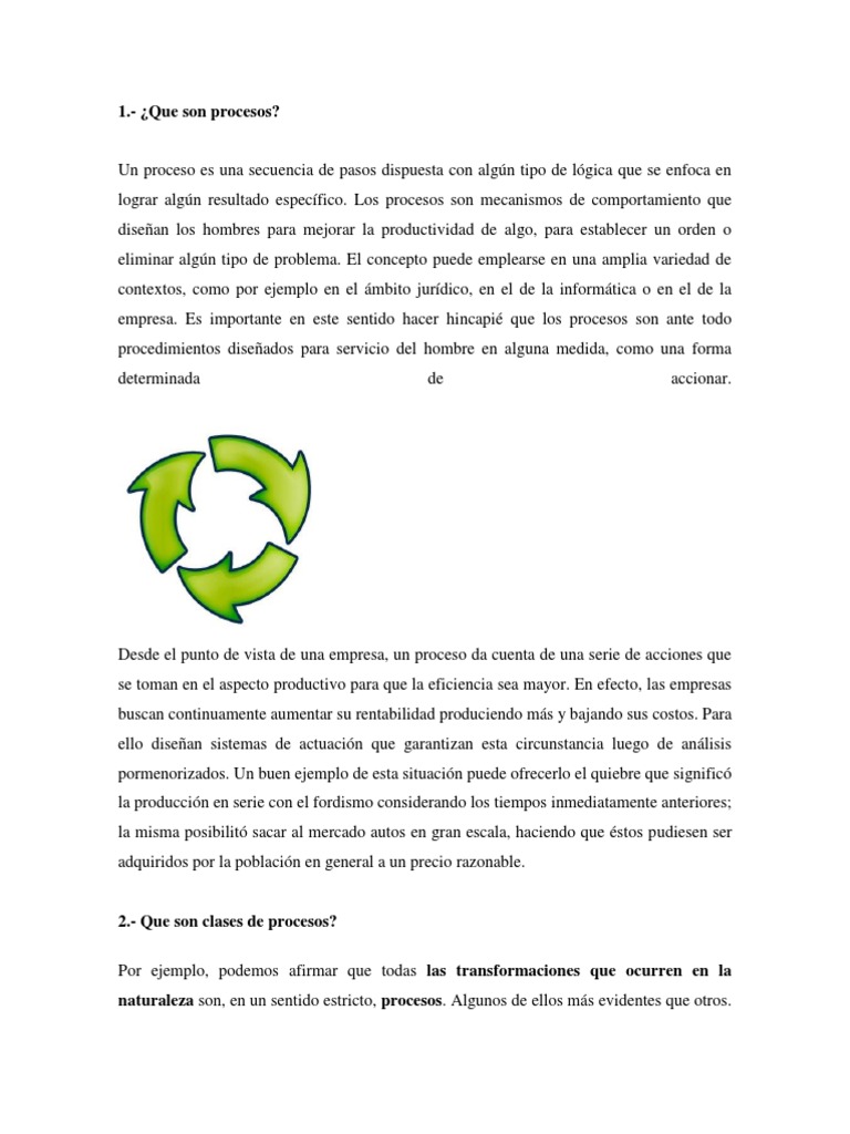 Definición de Proceso | PDF | Planificación | Diseño