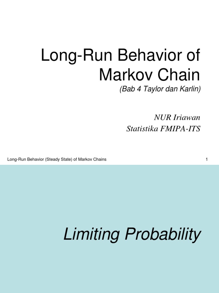 Long-Run Behavior of Markov Chains | PDF | Markov Chain | Teaching ...