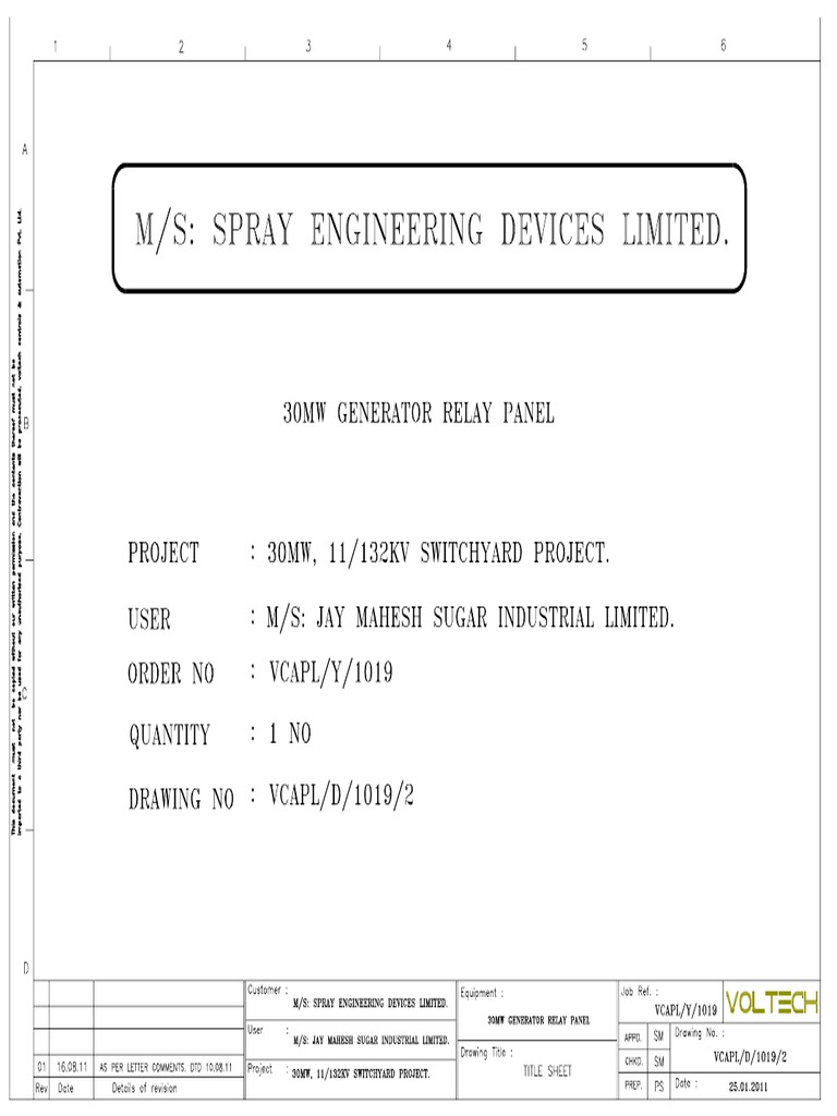 30mw Generator Relay Panel PDF | PDF | Electrical Substation | Power ...