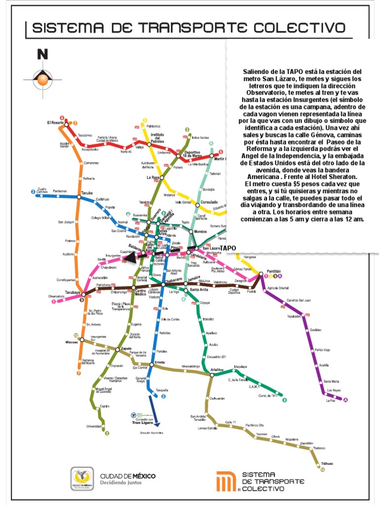 Mapa Del Metro CDMX | PDF