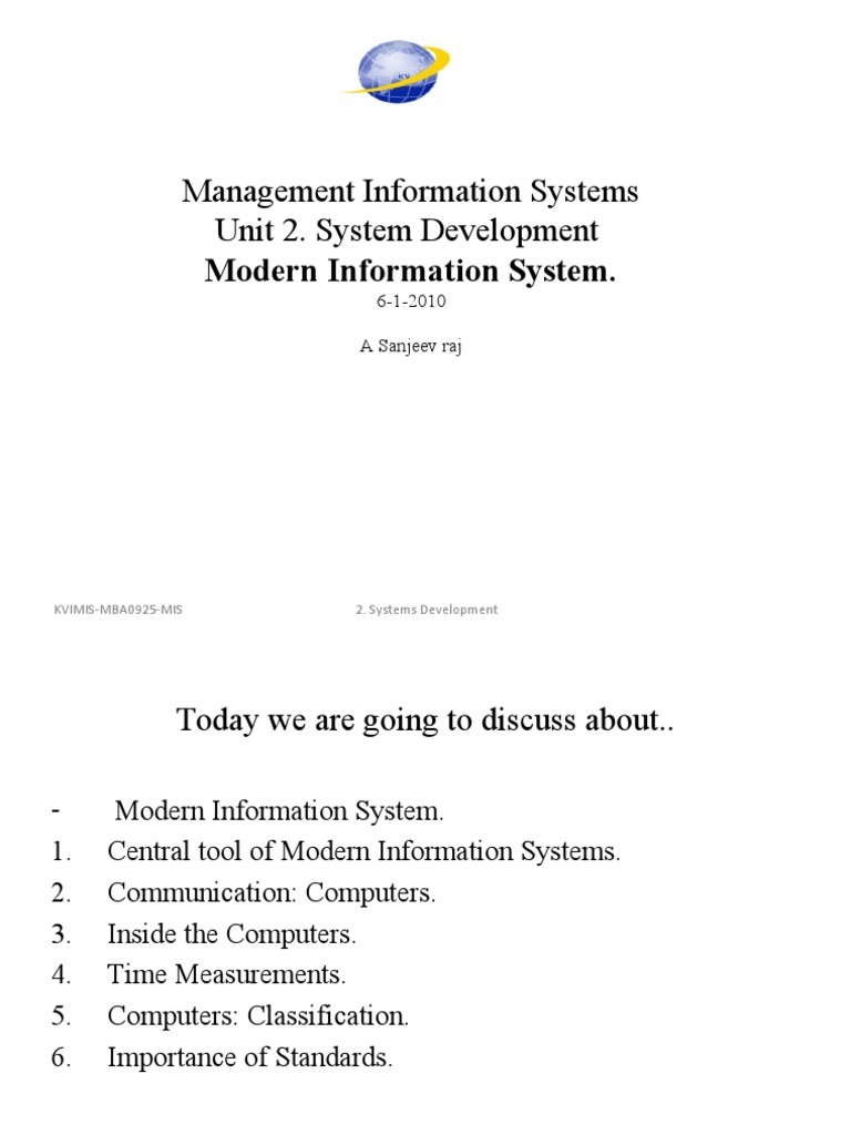 Management Information Systems Unit 2. System Development | PDF ...