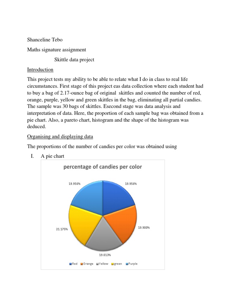 Math Skittle Project | PDF | Confidence Interval | P Value