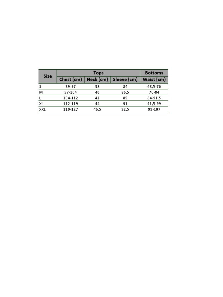 Size Chart Uniqlo | PDF