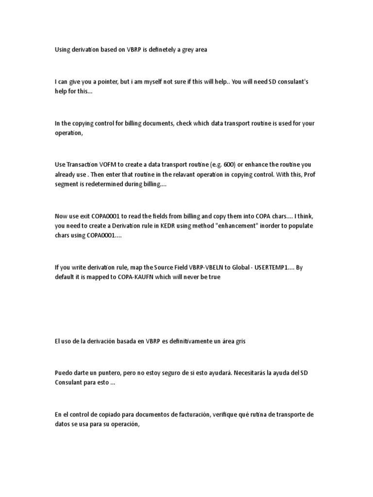 How To Put Char. Valuation Type (VBRP-BWTAR) To COPA | PDF | Finanzas y ...