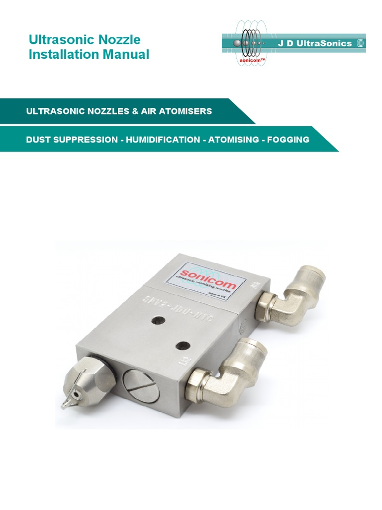 Ultrasonic Nozzle Installation Guide | PDF | Valve | Nozzle