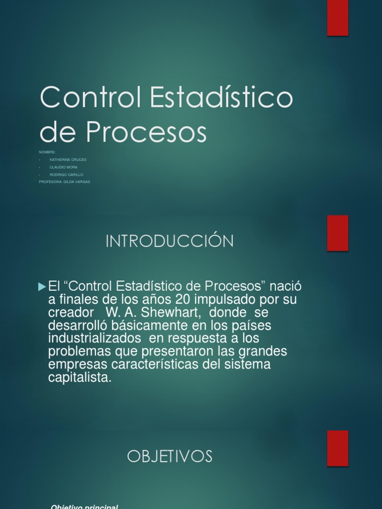 Control Estadístico de Procesos 1 | Calidad | Producción y fabricación