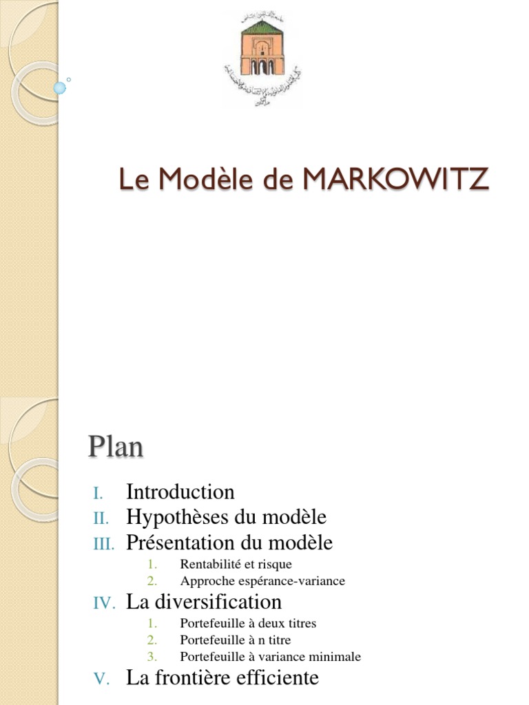 Modele de MARKOWITZ | PDF | Risque | Science