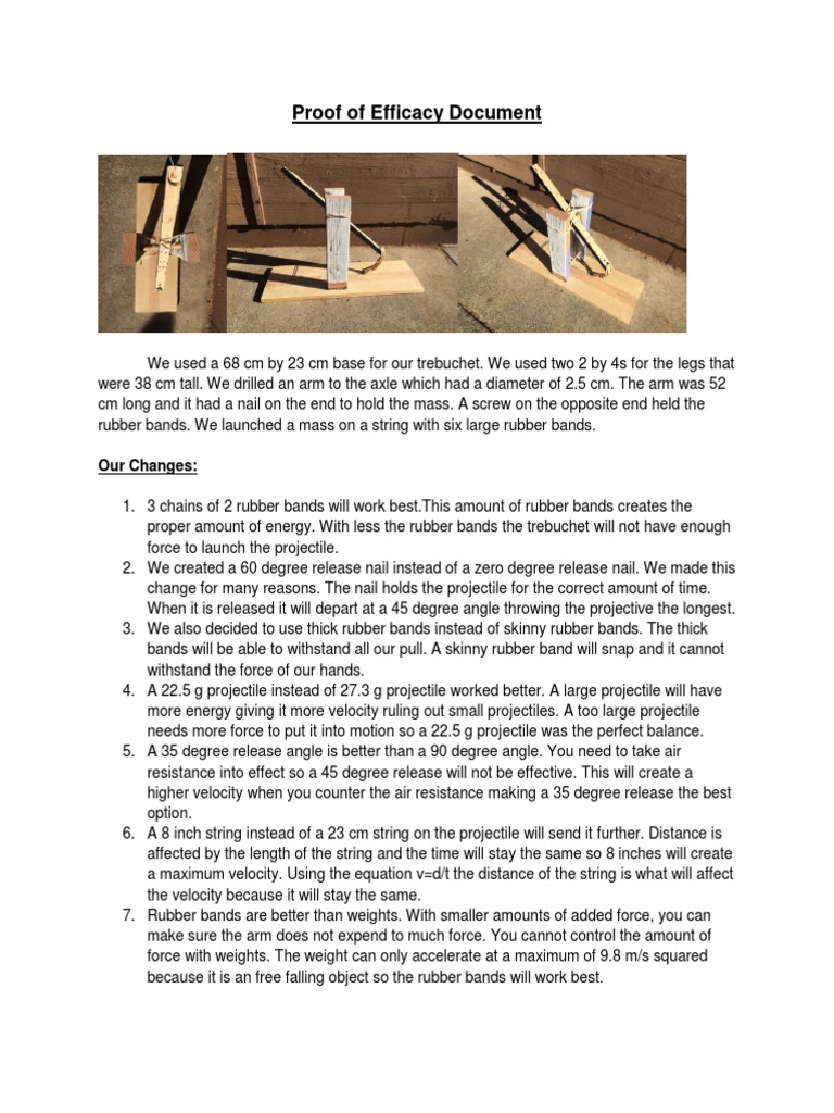 Proof of Efficacy Document | PDF | Mass | Force