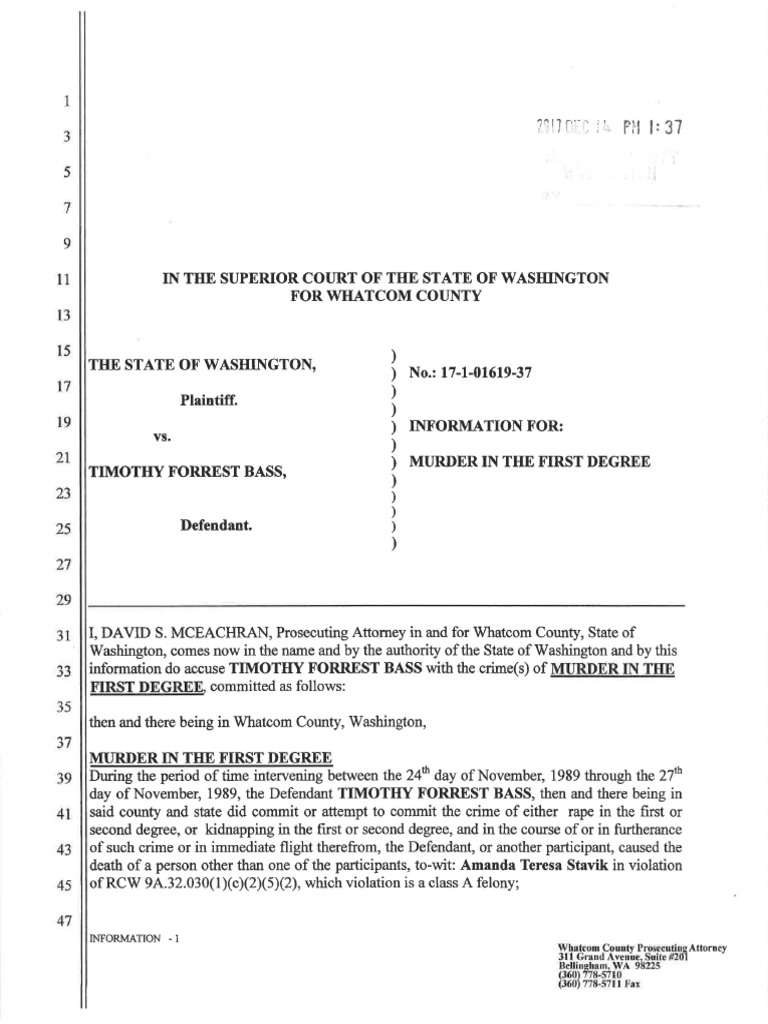 Timothy Bass Charging Documents | PDF