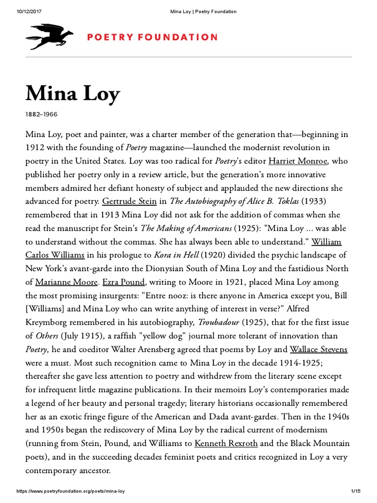 Mina Loy | PDF | Poetry | Arts (General)
