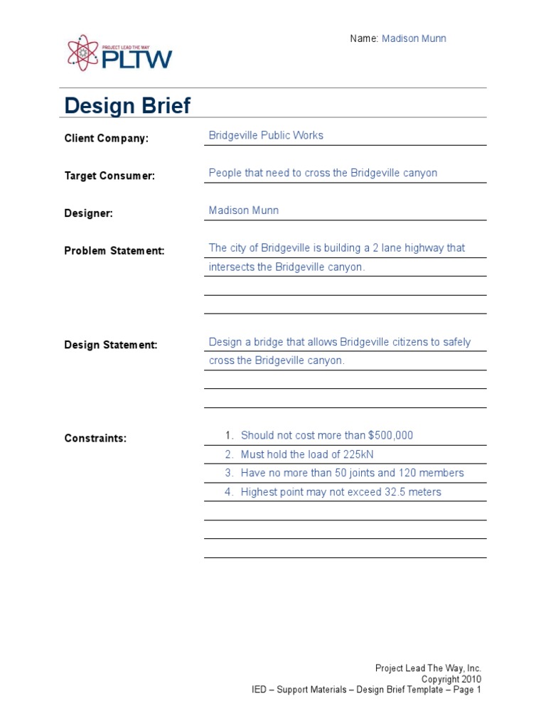 Ied-Template Design Brief-0 | PDF