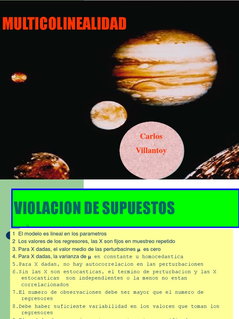 03 Violacion Supuestos Multicolinealidad | PDF | Multicolinealidad | Econometría