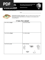 My Five Senses Labels | PDF