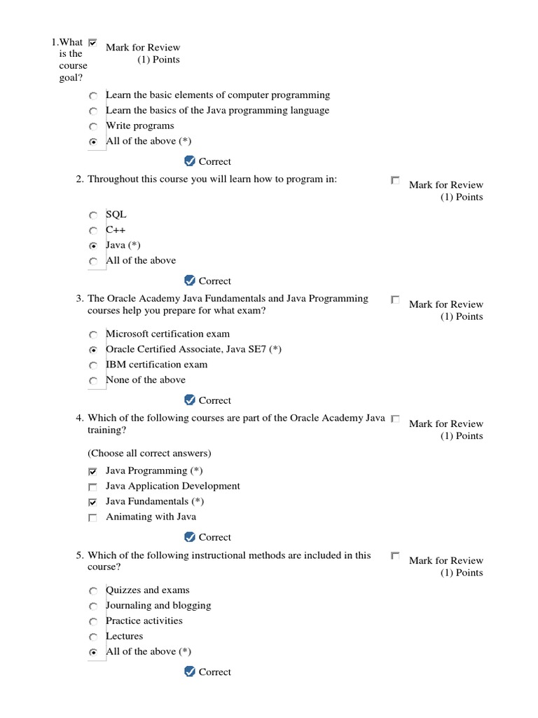 Quiz Section 1 | PDF | Integrated Development Environment | Java ...