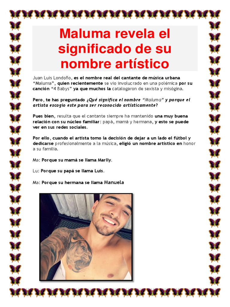 Significado del nombre Maluma | PDF