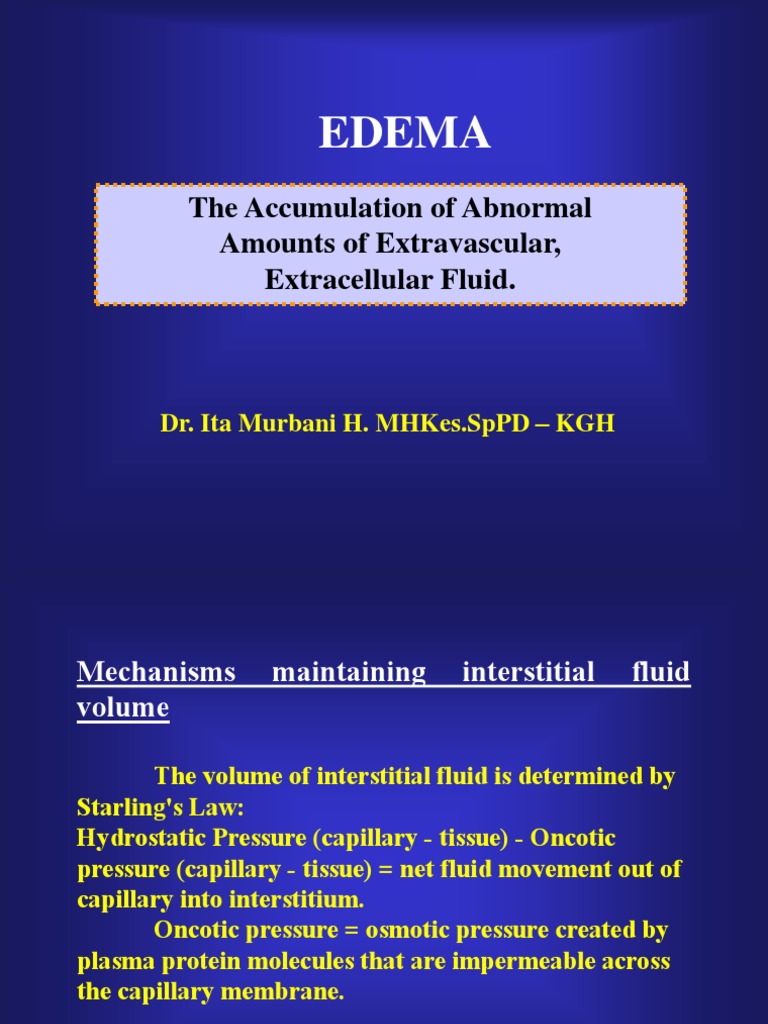 Edema | PDF | Edema | Capillary