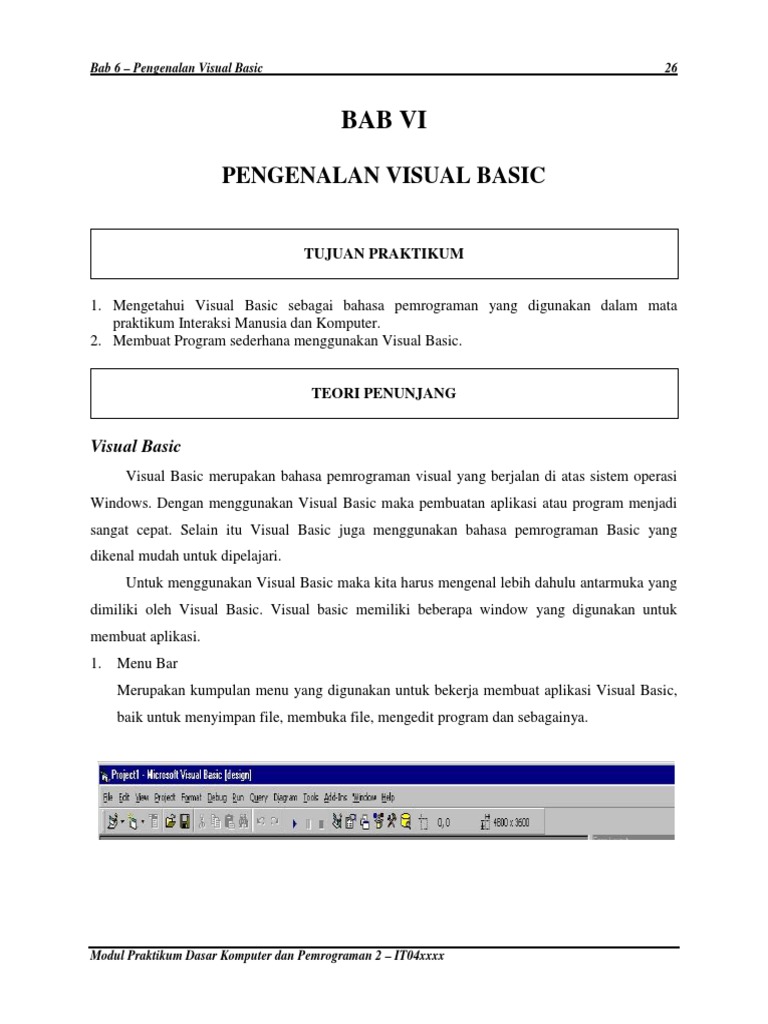 Pengenalan Visual Basic untuk Pemula | PDF