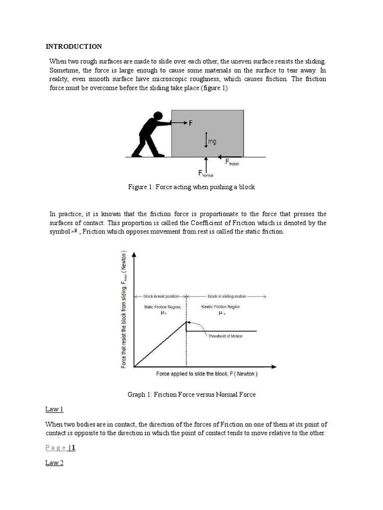 (LAB 9) Friction | PDF | Friction | Force