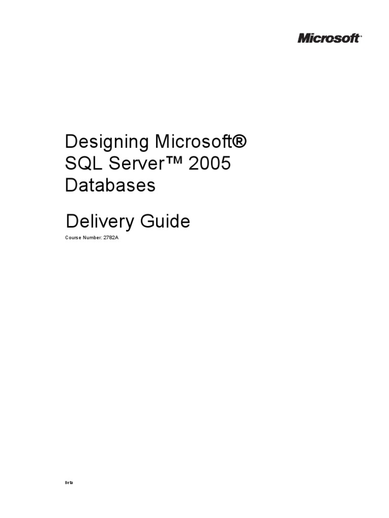 Designing SQLServer2005 Databases | PDF | Microsoft Certified ...
