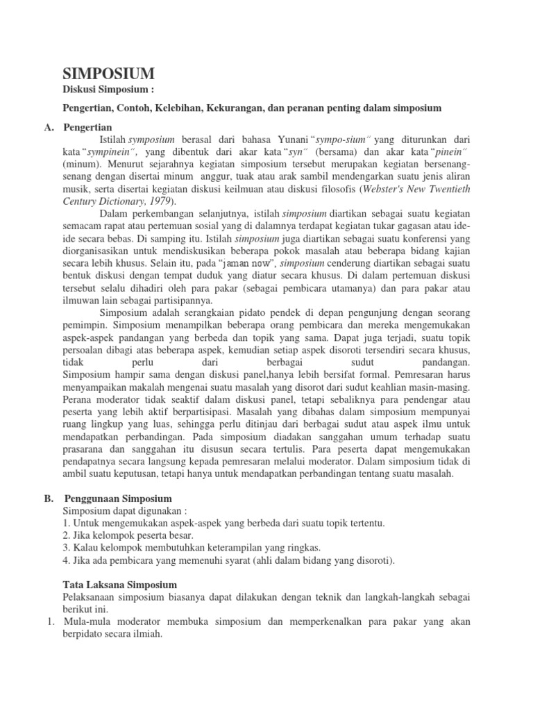 SIMPOSIUM | PDF | Karier & Perkembangan