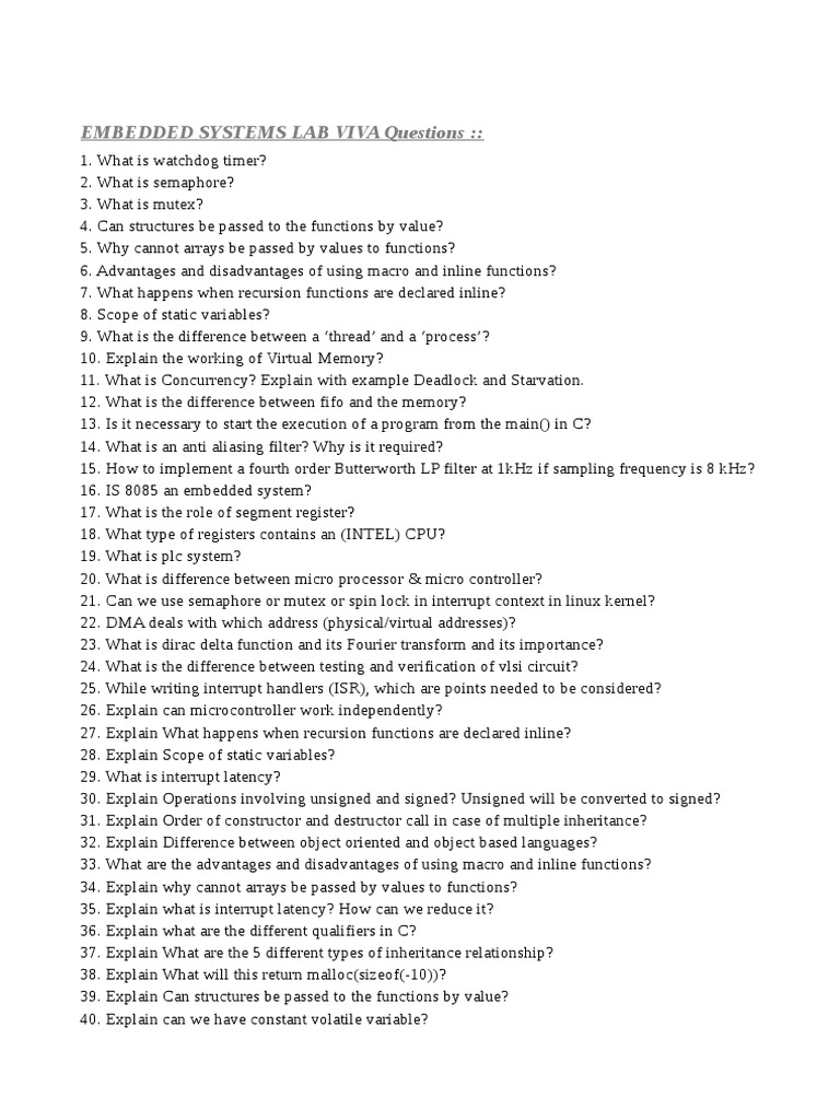 Ec6711 Viva Questions | PDF | C (Programming Language) | Subroutine