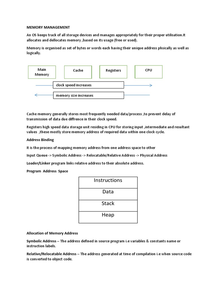 Instructions Data Stack Heap | PDF | Computer Data Storage | Computer Program