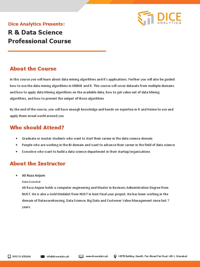 R & Data Science Professional Course | PDF | Statistics | R ...