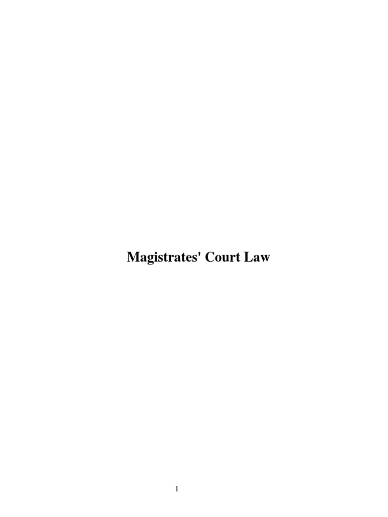 Lagos State Magistrates' Court Law | PDF | Justice Of The Peace ...