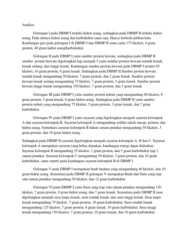 Analisis DBMP I Dan II | PDF