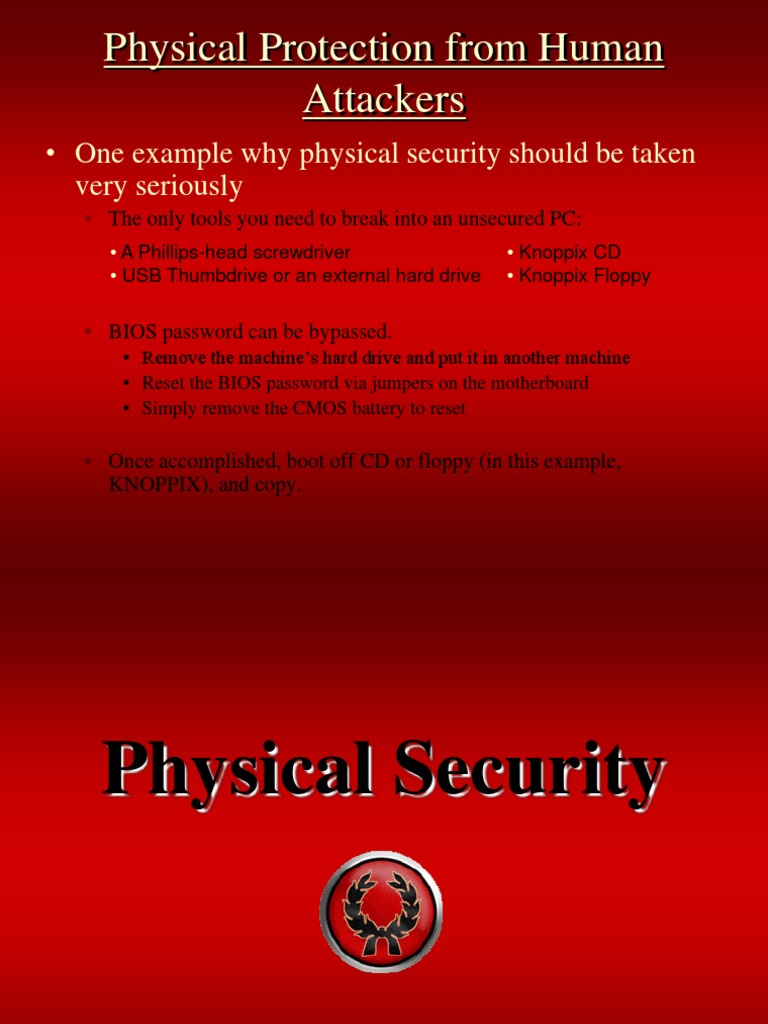Physical Protection From Human Attackers: - One Example Why Physical ...