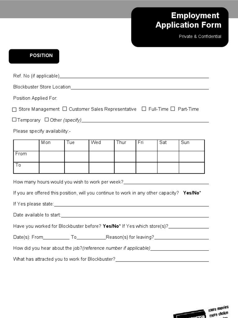 Employment Application Form | PDF | Race And Ethnicity In The United ...