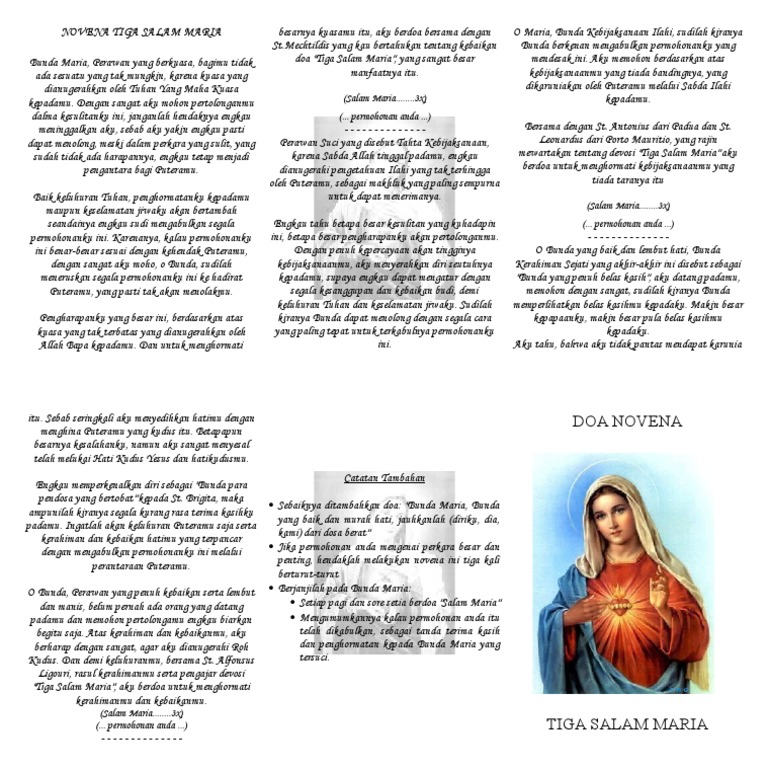 Doa Novena 3 Salam Maria Pdf - Dunia Belajar