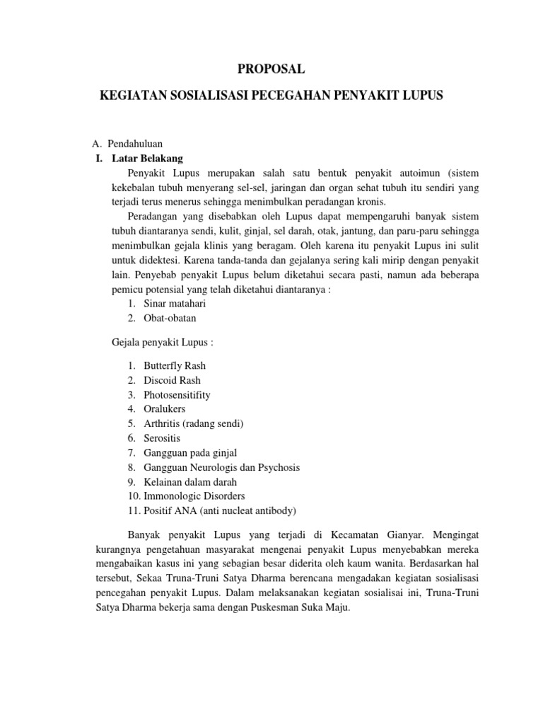 Sosialisasi Pencegahan Lupus | PDF | Pengembangan Diri | Kesehatan Holistik