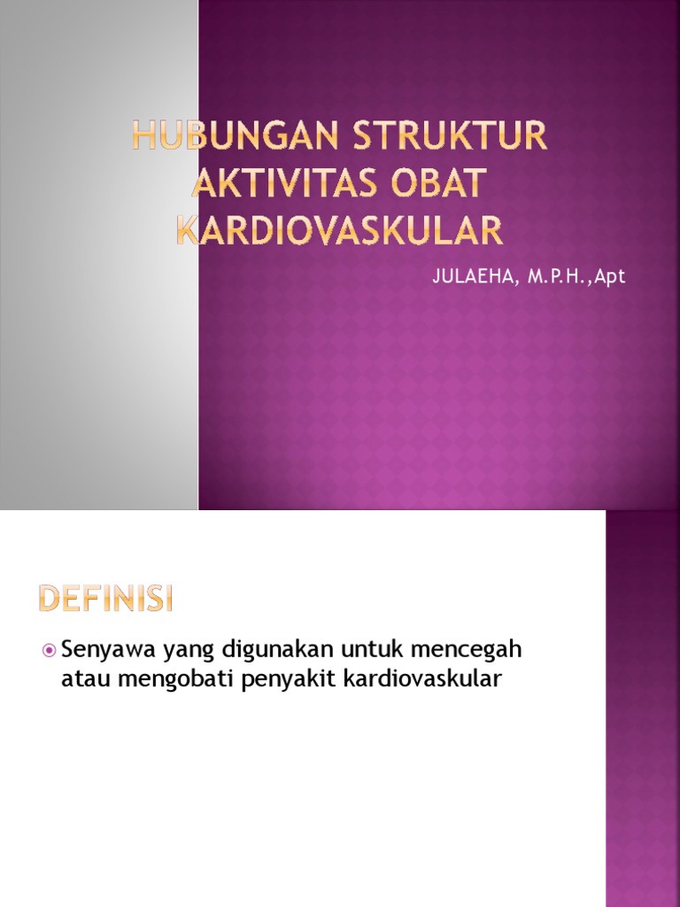 Hubungan Struktur-Aktivitas Obat Kardiovaskular | PDF