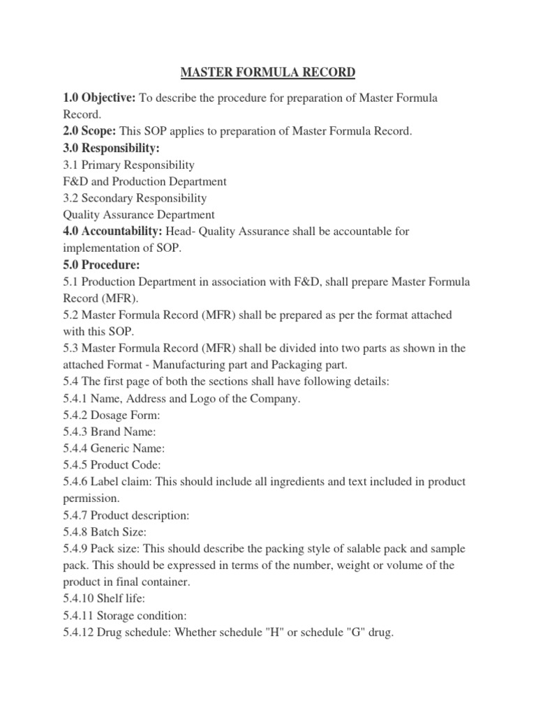 MFR | PDF | Packaging And Labeling | Quality Assurance