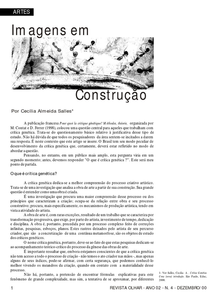 SALLES - Cecilia - Almeida. - Gesto - Inacabado (1) - Artigo PDF | PDF ...