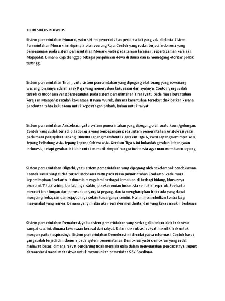 TEORI SIKLUS POlybios | PDF