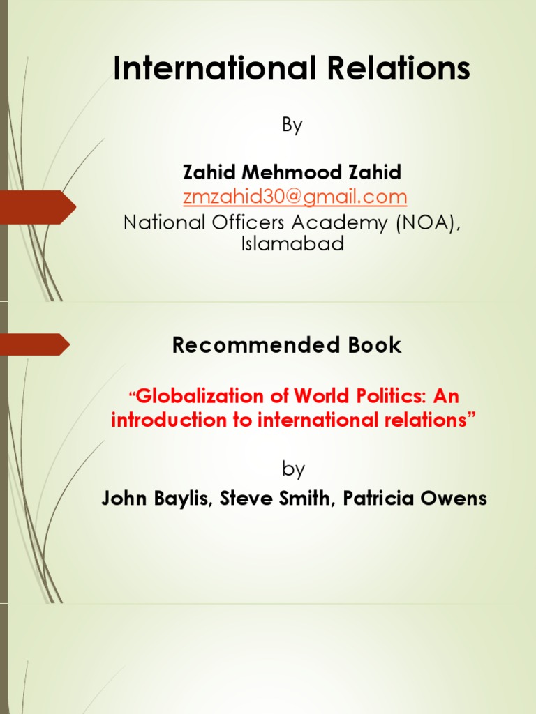 International Relations: Evolution of the Modern Nation State System ...