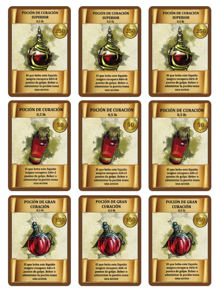 Dungeons & Dragons Equipment Cards PDF07 | PDF | Role Playing Games ...