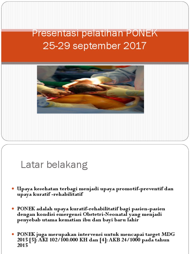 Presentasi Pelatihan PONEK | PDF