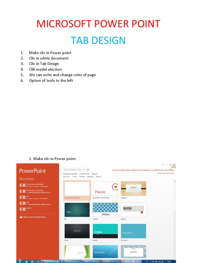 Microsoft Power Point: Tab Design | PDF | Social Science | Self-Improvement