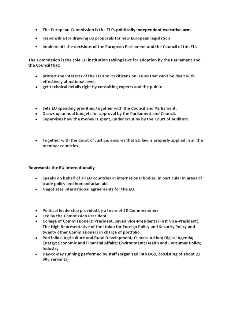 Represents The EU Internationally | PDF | European Commission ...