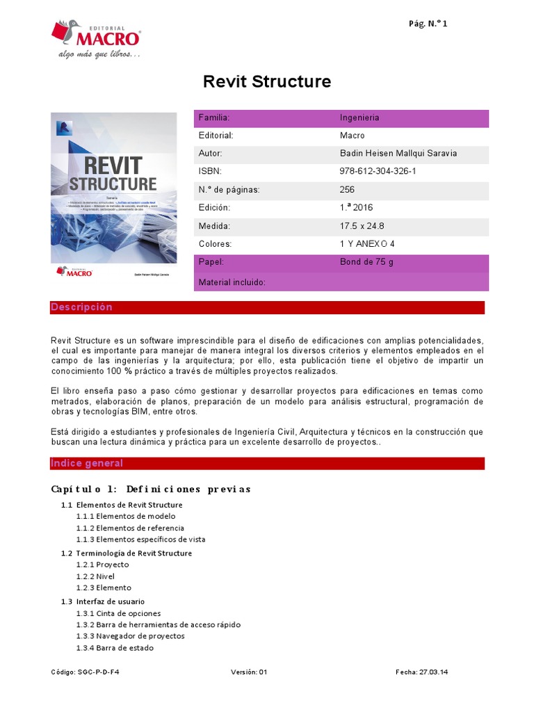 Guía Práctica de Revit Structure | PDF | Autodesk Revit | Ingeniería