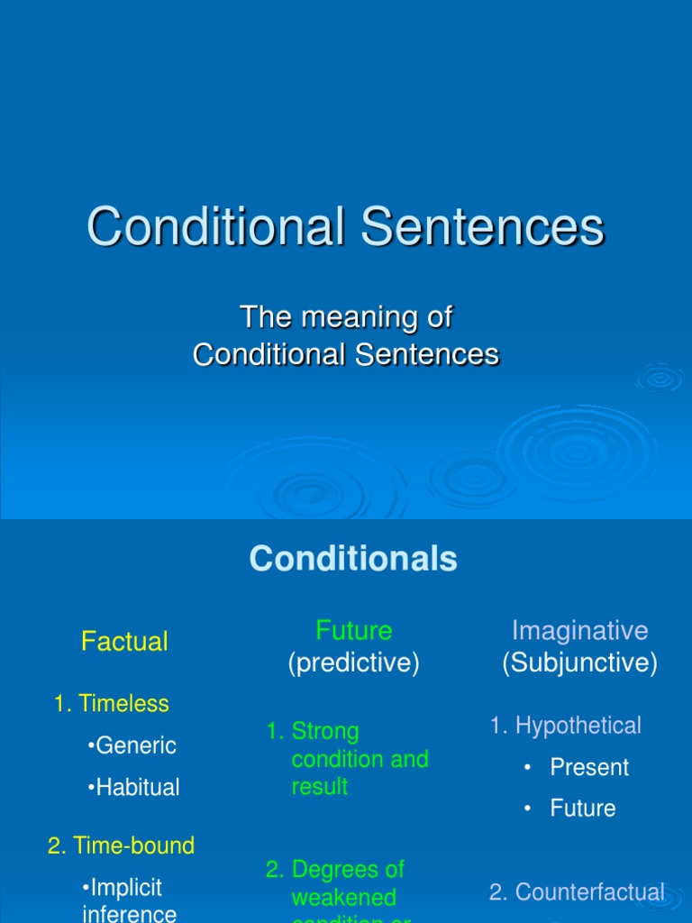 Conditional Sentences | Download Free PDF | Semantics | Style (Fiction)