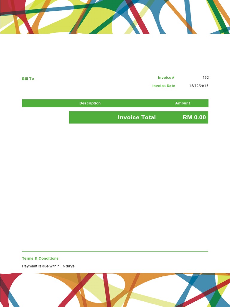 Invoice Total RM 0.00: Bill To Invoice # Invoice Date | PDF | Business ...
