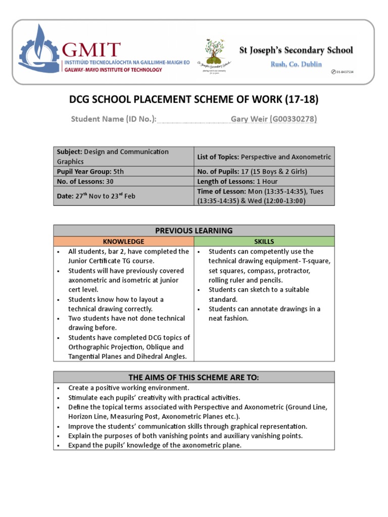 5th Yr DCG Scheme | PDF | Perspective (Graphical) | Technical Drawing