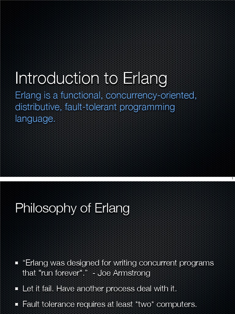 Erlang Introduction | PDF | Theoretical Computer Science | Software ...