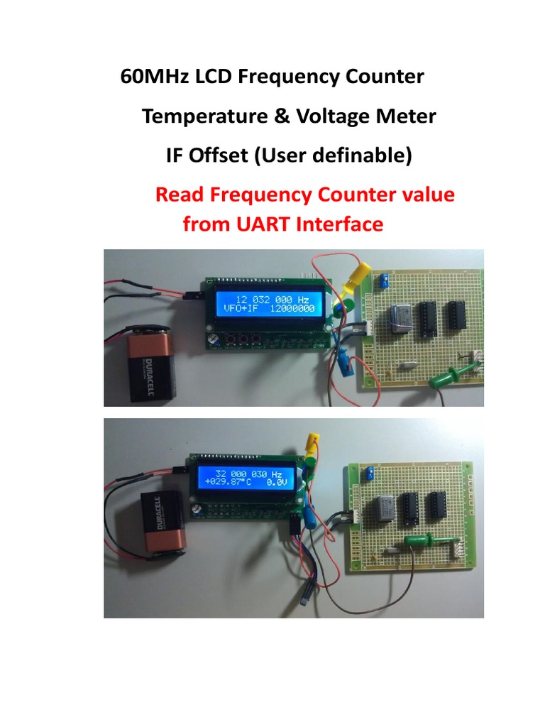 A Versatile 60MHz LCD Frequency Counter, Temperature and Voltage Meter ...