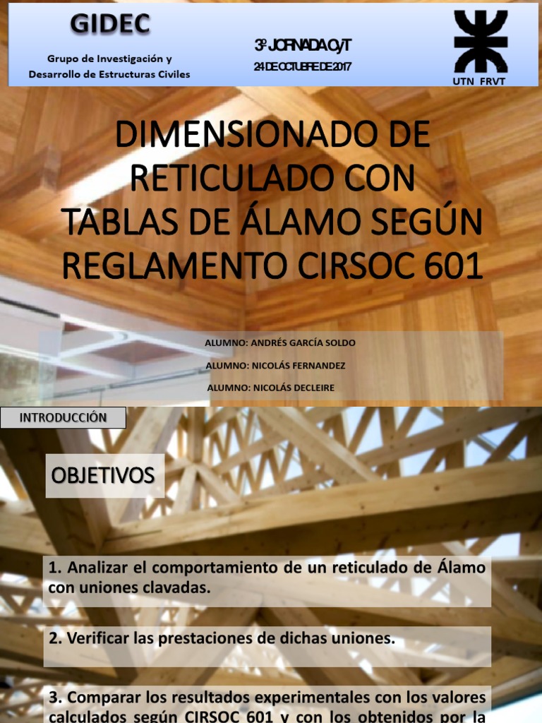 Reticulado de Madera (2) | Ingeniería de productos químicos | Física ...