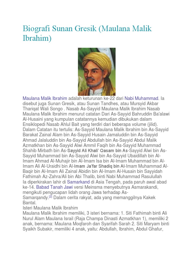 Biografi Sunan Gresik | PDF